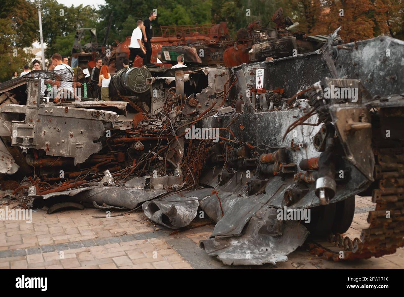 Destroyed Russian military equipment in Kyiv Stock Photo - Alamy
