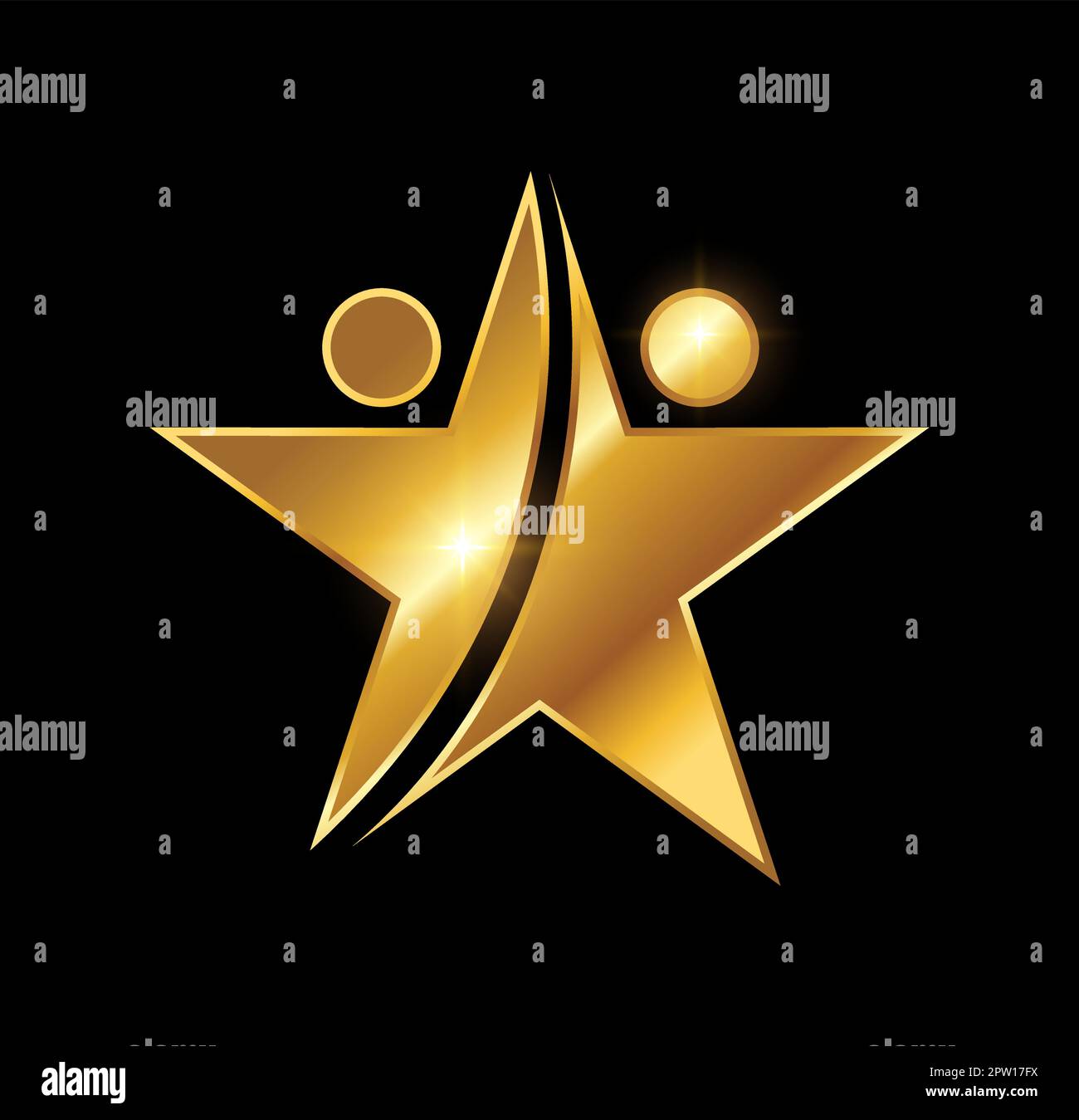 Golden Star Logo Vector Icon Stock Vector Image & Art - Alamy