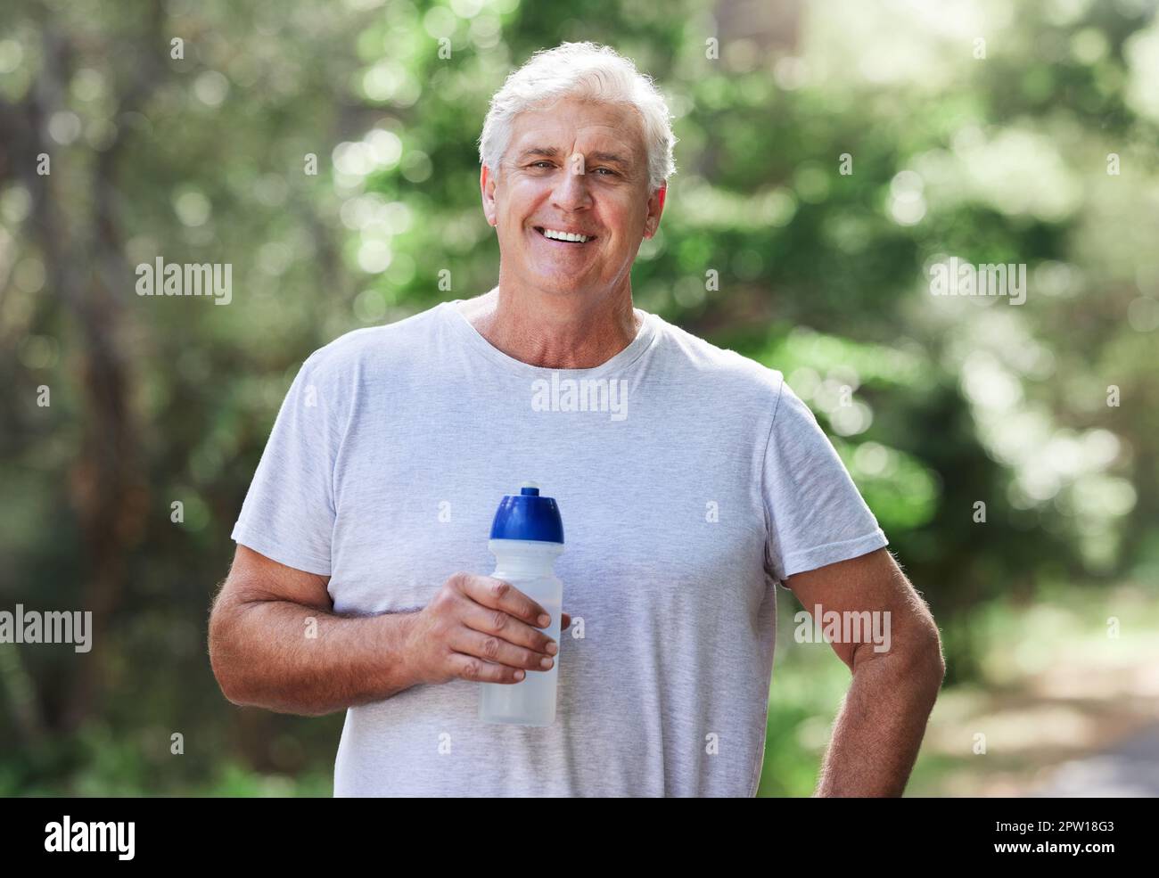 Maintaining hydration is important for health and performance. Portrait ...