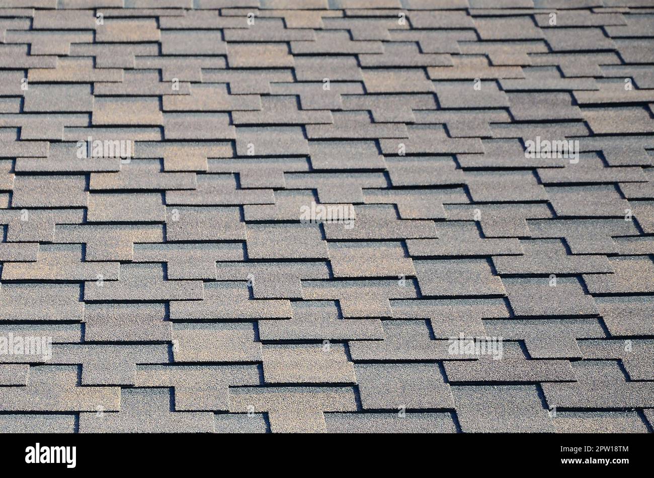 Modern roofing and decoration of chimneys. Flexible bitumen or slate ...