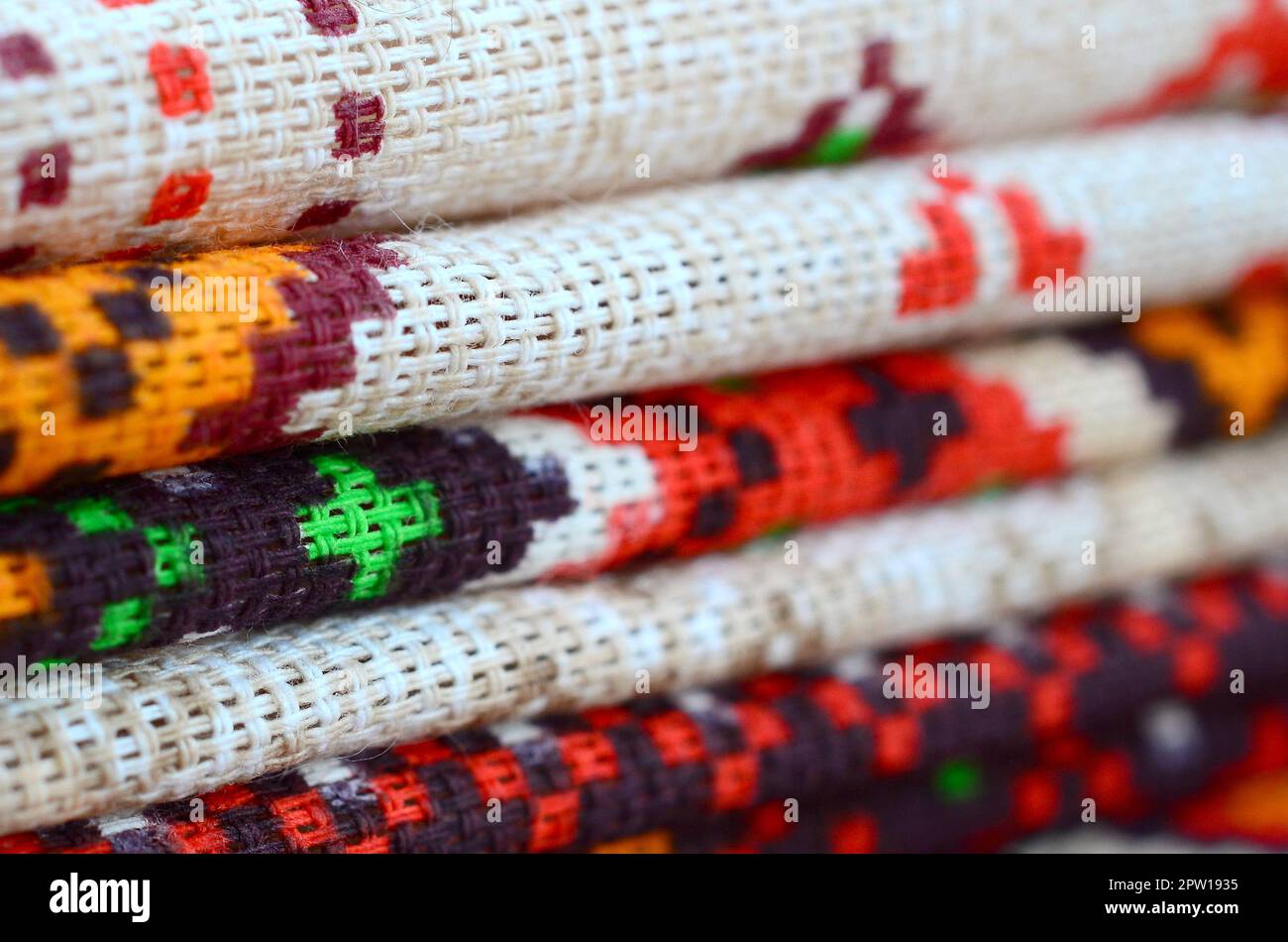 Stack of traditional Ukrainian folk art knitted embroidery patterns on ...