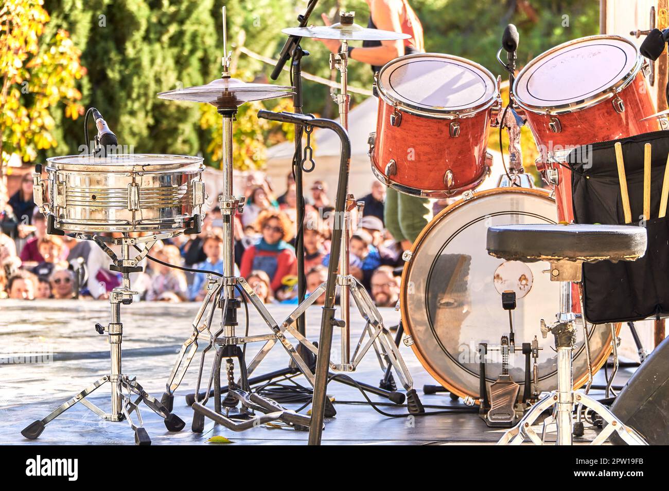 Summer music festival at the park Stock Photo - Alamy