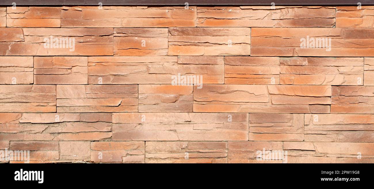 Brick slate texture - building feature. Texture of concrete fence or ...