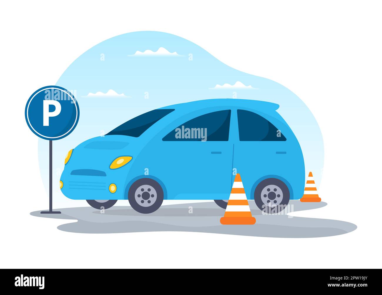 Driving School with Education Process of Car Training and Learning to ...