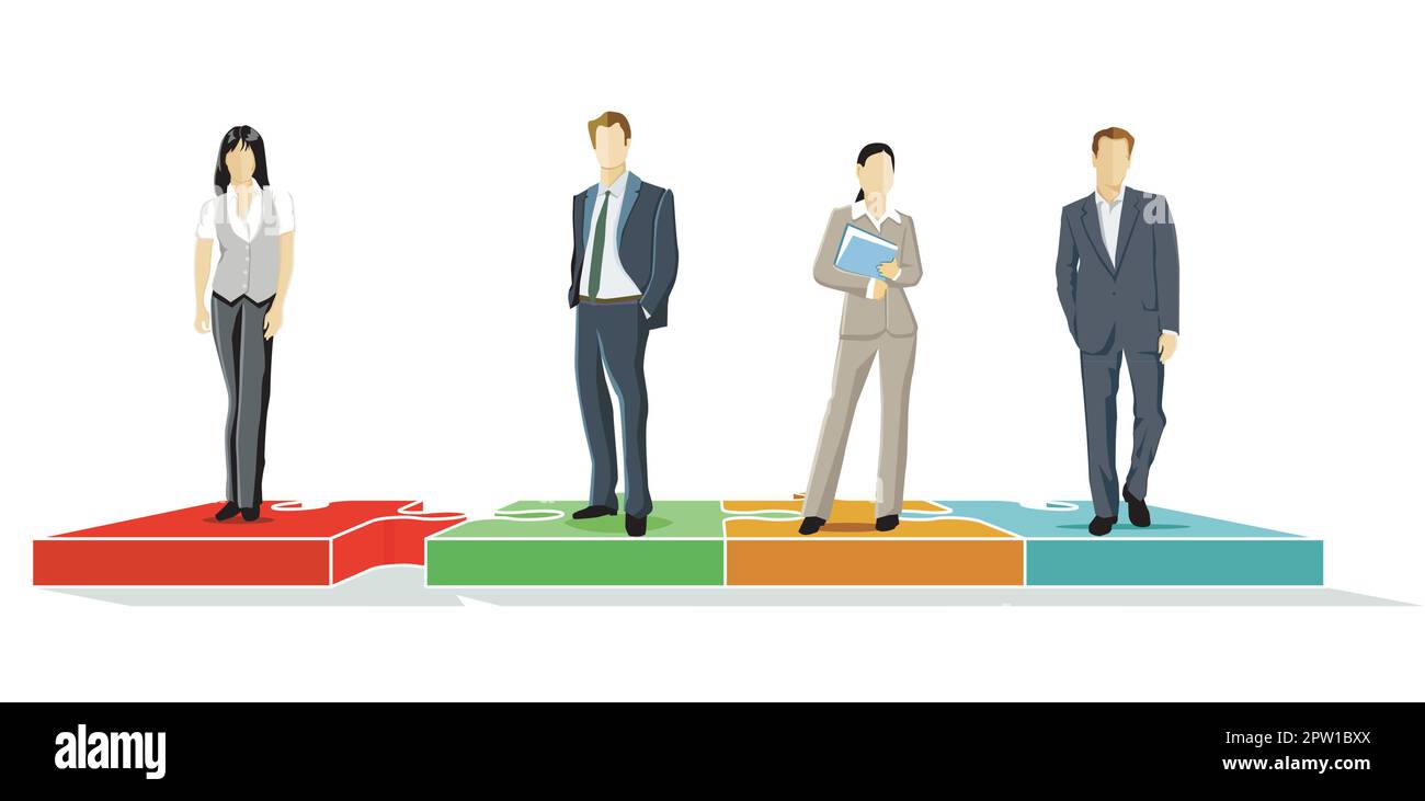 Business people connecting to each other together isolated ...