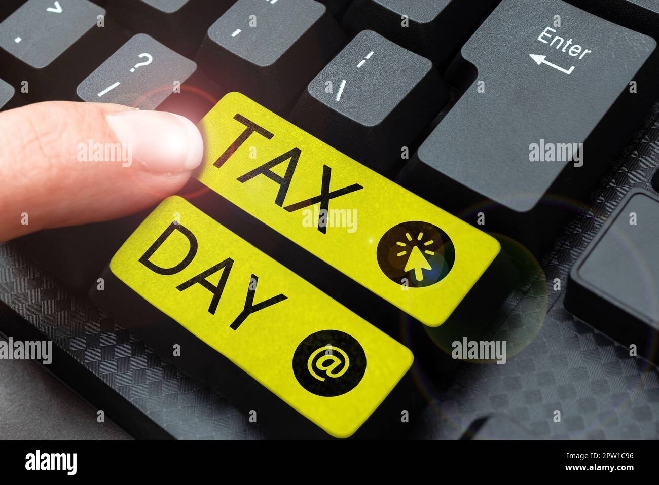 Text sign showing Tax Day, Business approach colloquial term for time ...