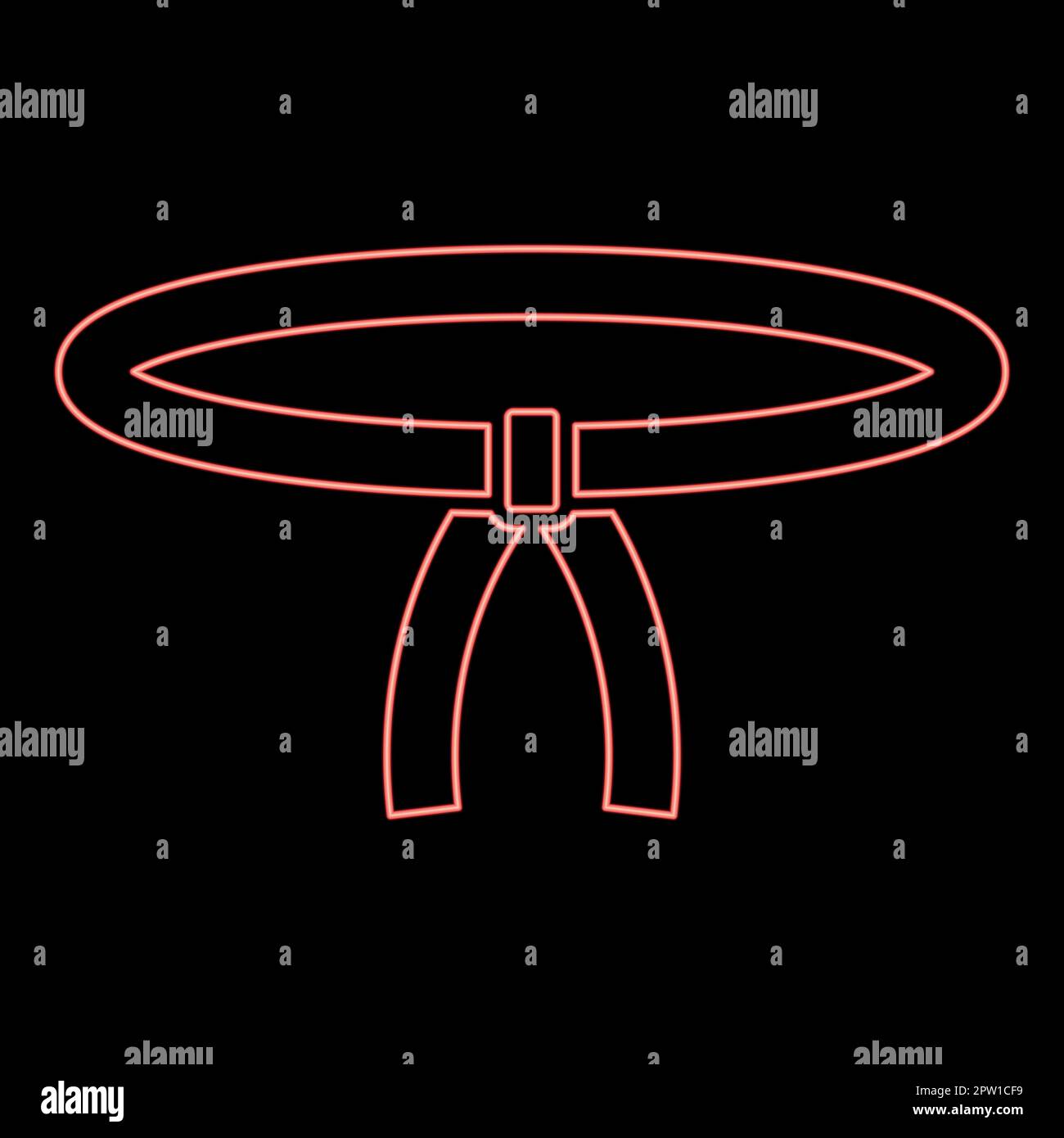 Neon belt Oriental combat sport Waistband Clothing of fighter karate ...