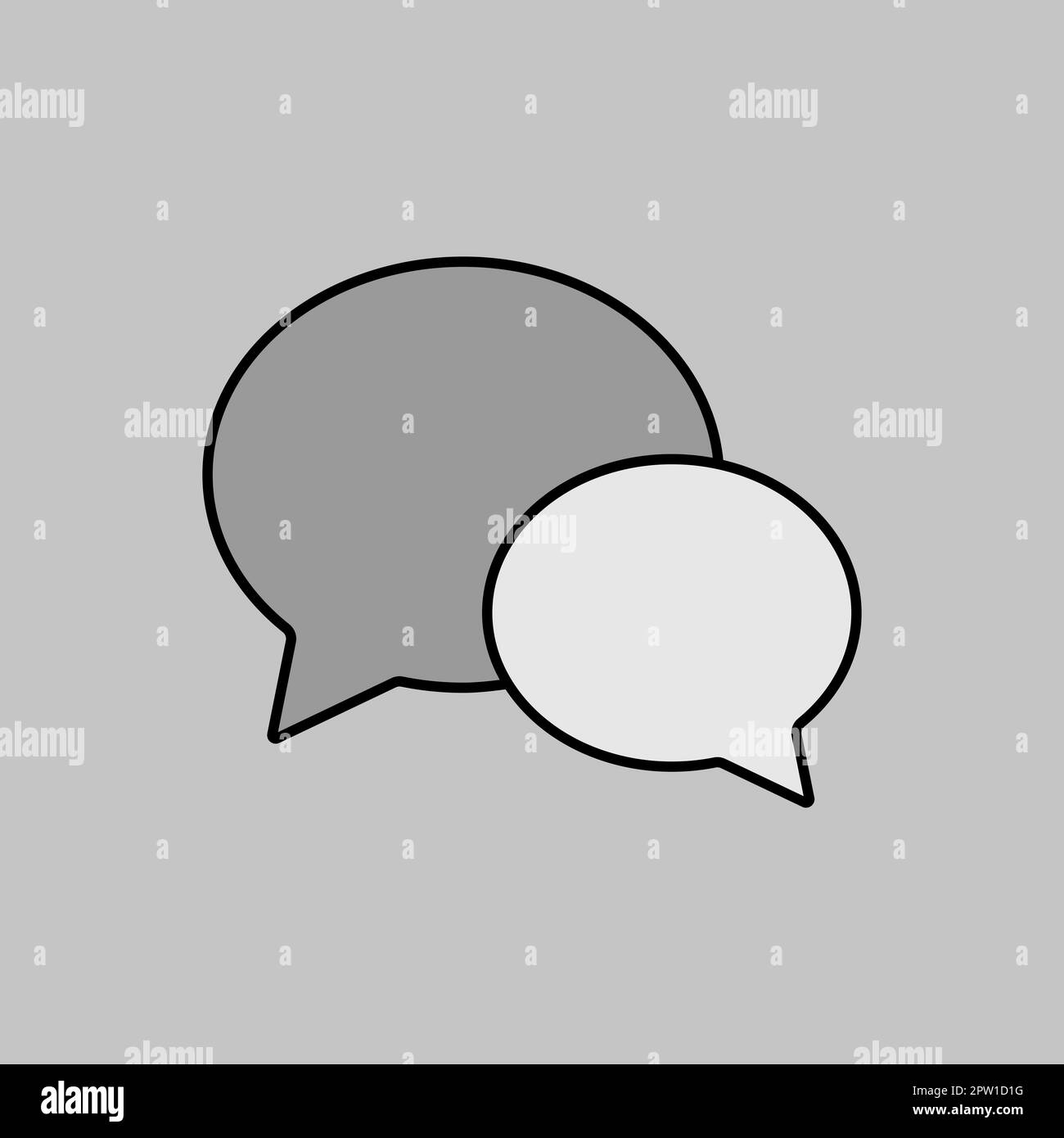 Chat speech grayscale icon. E-commerce sign. Graph symbol for your web ...
