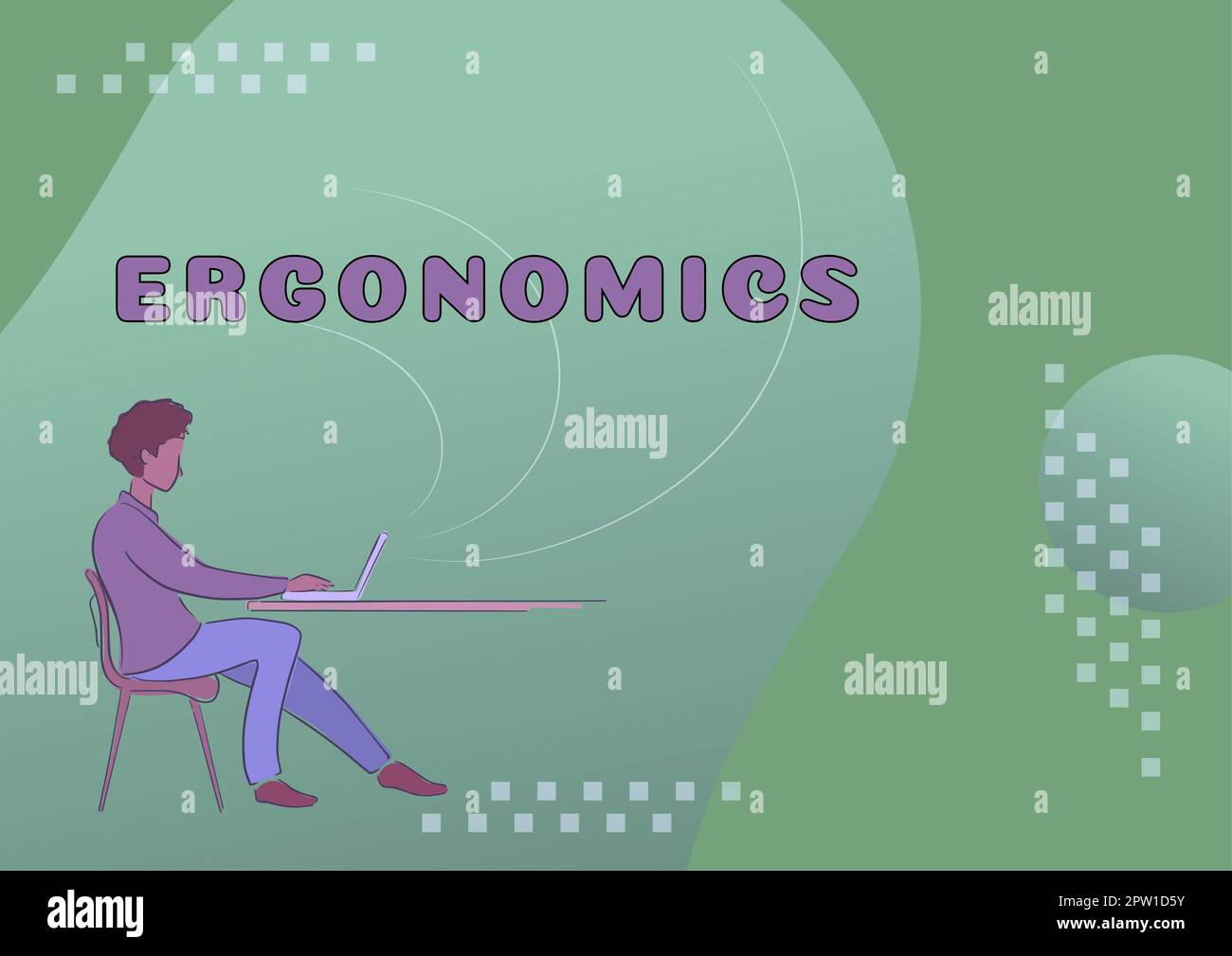 Conceptual display Ergonomics, Word Written on fitting or designing a ...