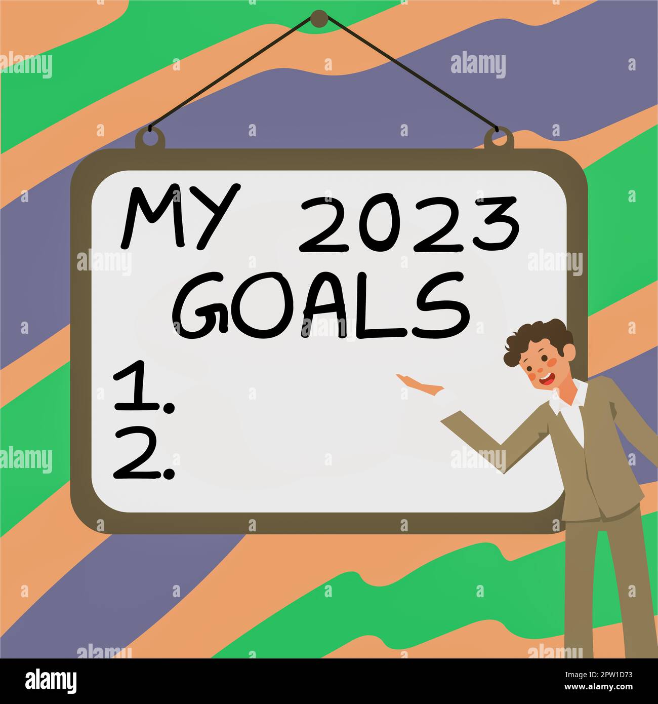 Conceptual display My 2023 Goals, Business idea setting up personal ...