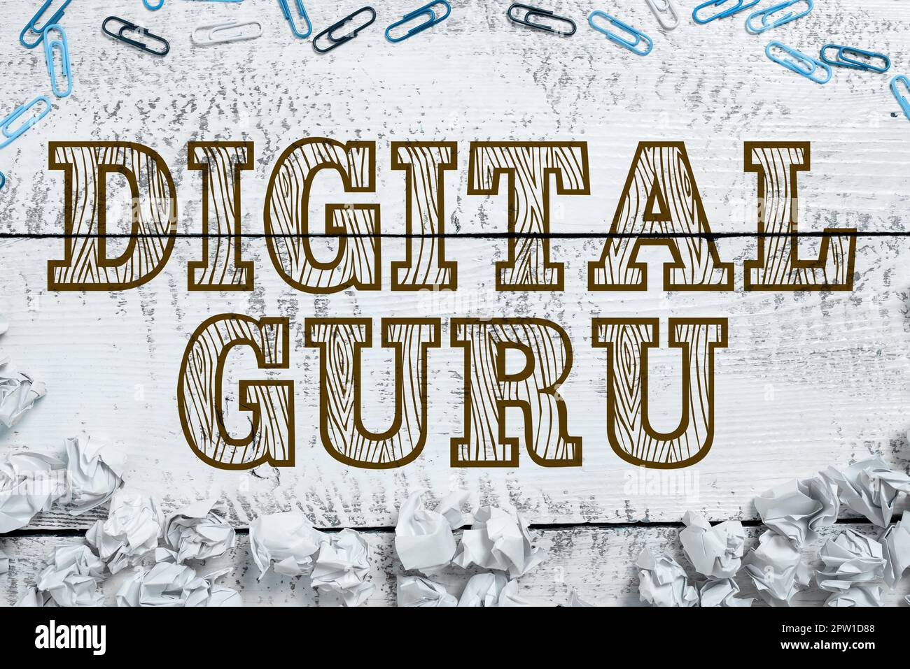 Handwriting text Digital Guru, Word for teacher and intellectual guide ...