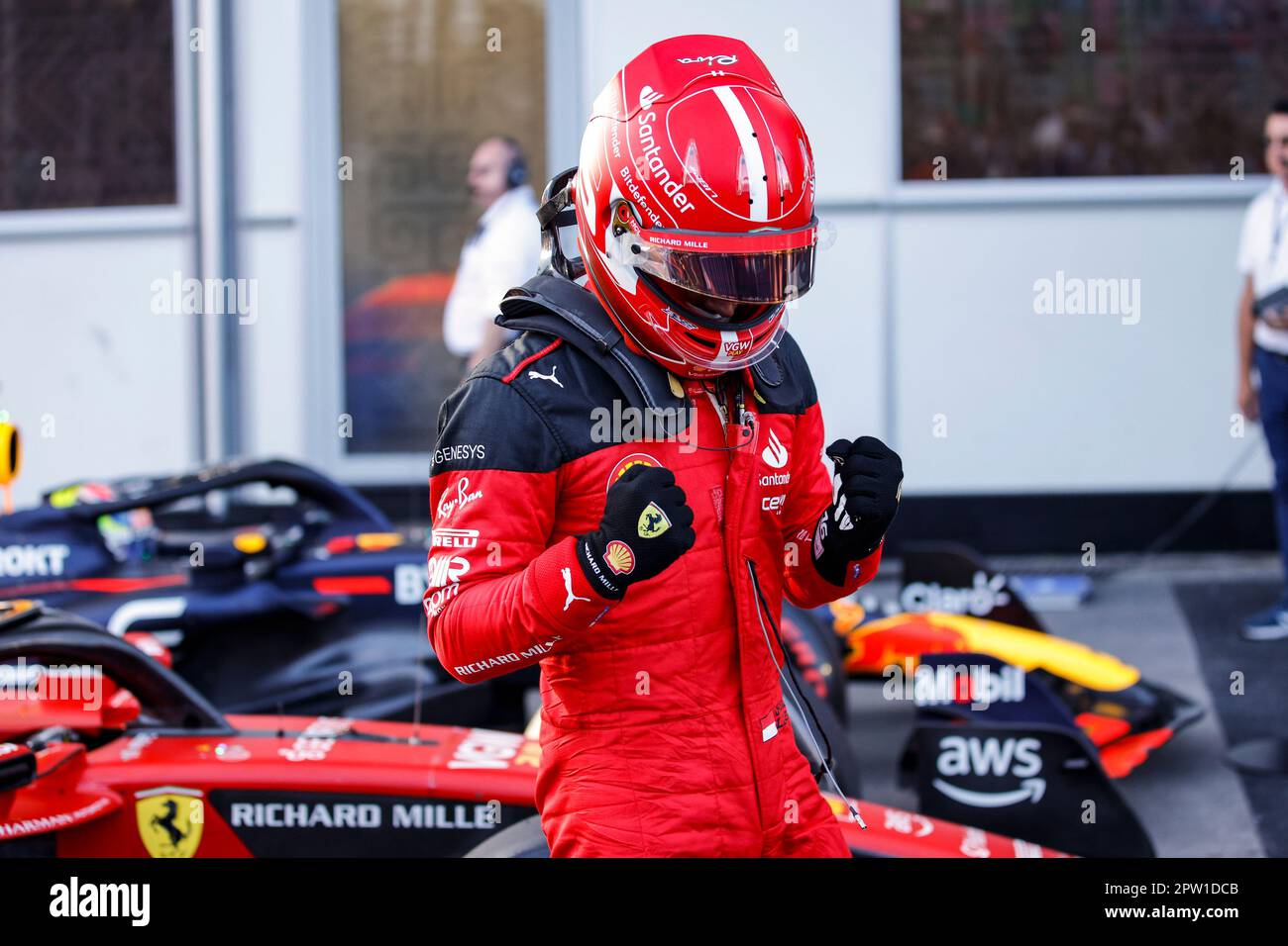 LECLERC Charles (mco), Scuderia Ferrari SF-23, portrait pole position ...