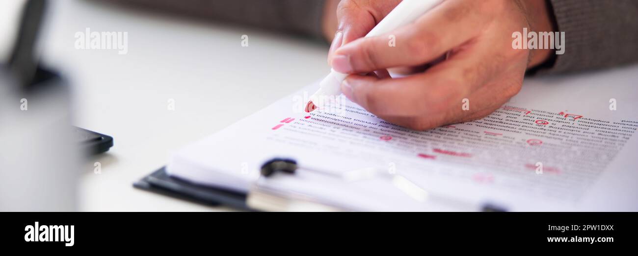 Book script edit paper hi-res stock photography and images - Alamy