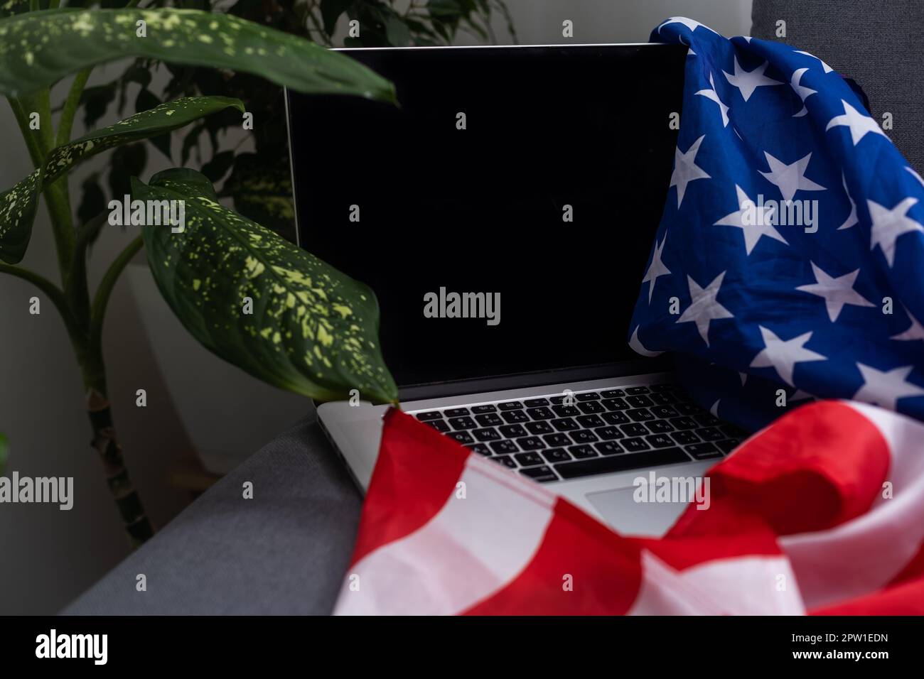4th of July American Independence Day USA flags decorations in office ...