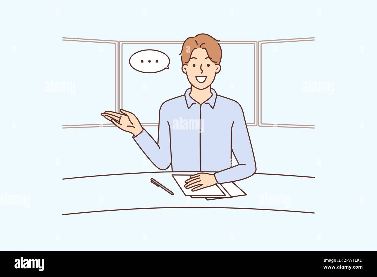 Tv presenter Stock Vector Images - Alamy