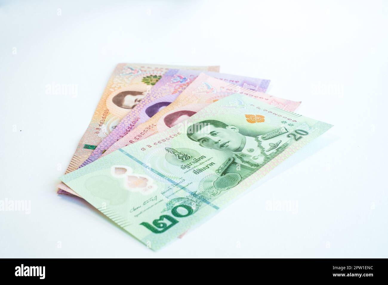 Thai baht banknotes. Cash money of Thailand Stock Photo - Alamy