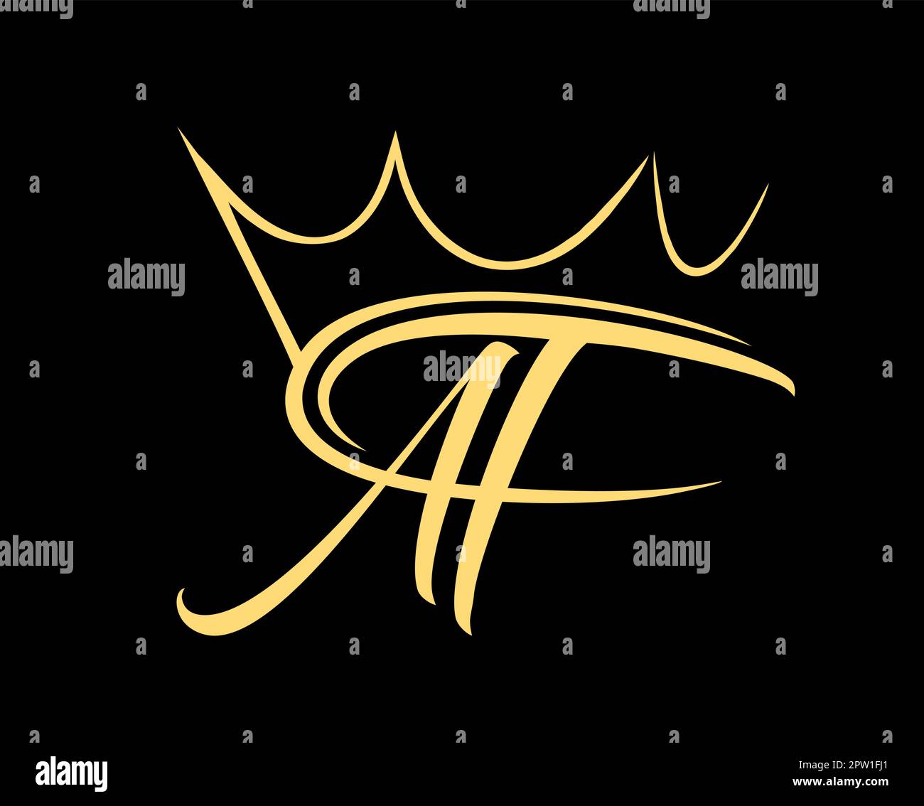 Crown Monogram Logo Initial AF Stock Vector Image & Art - Alamy