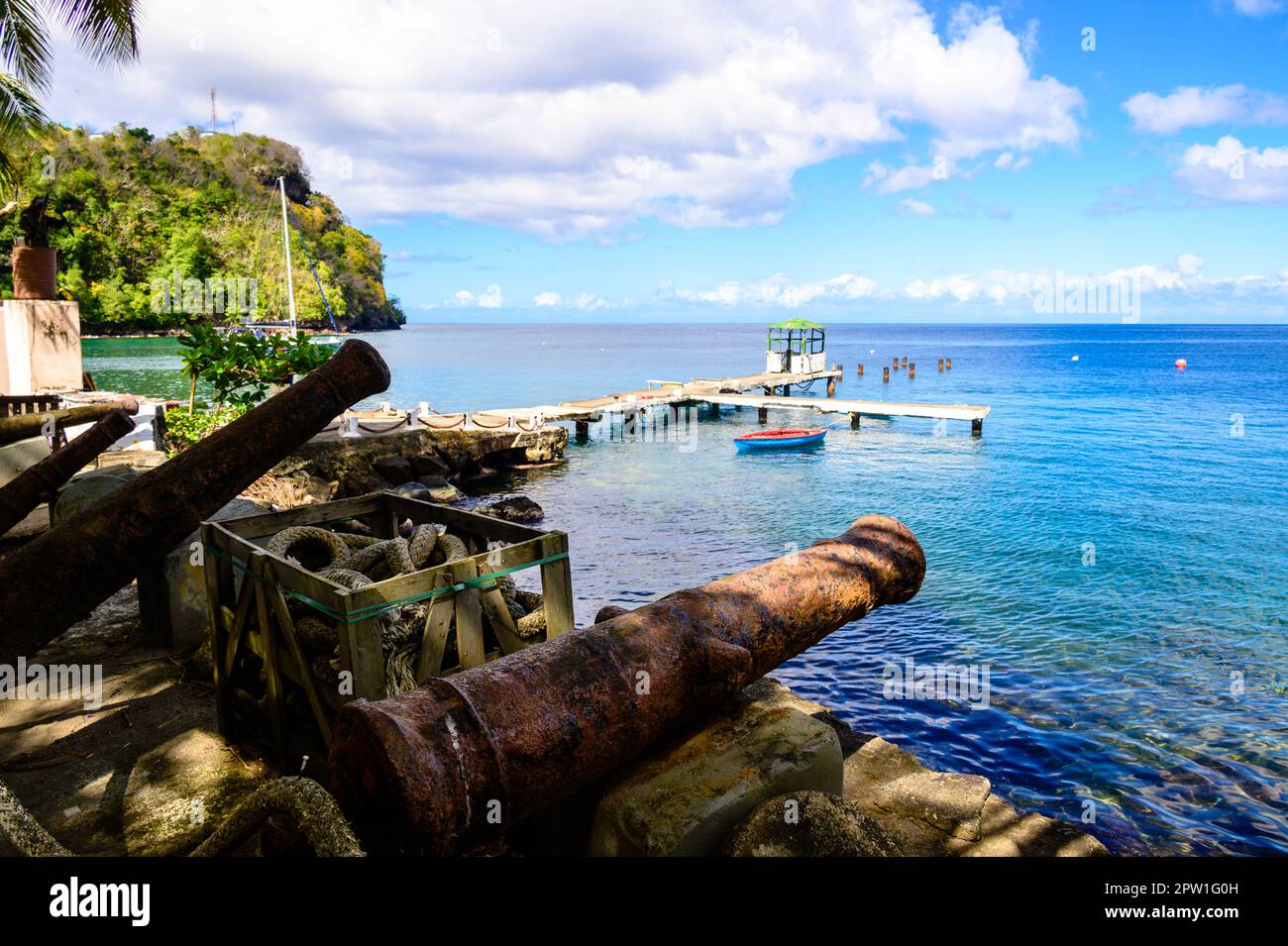 Wallilabou Bay, Saint Vincent and the Grenadines Stock Photo - Alamy