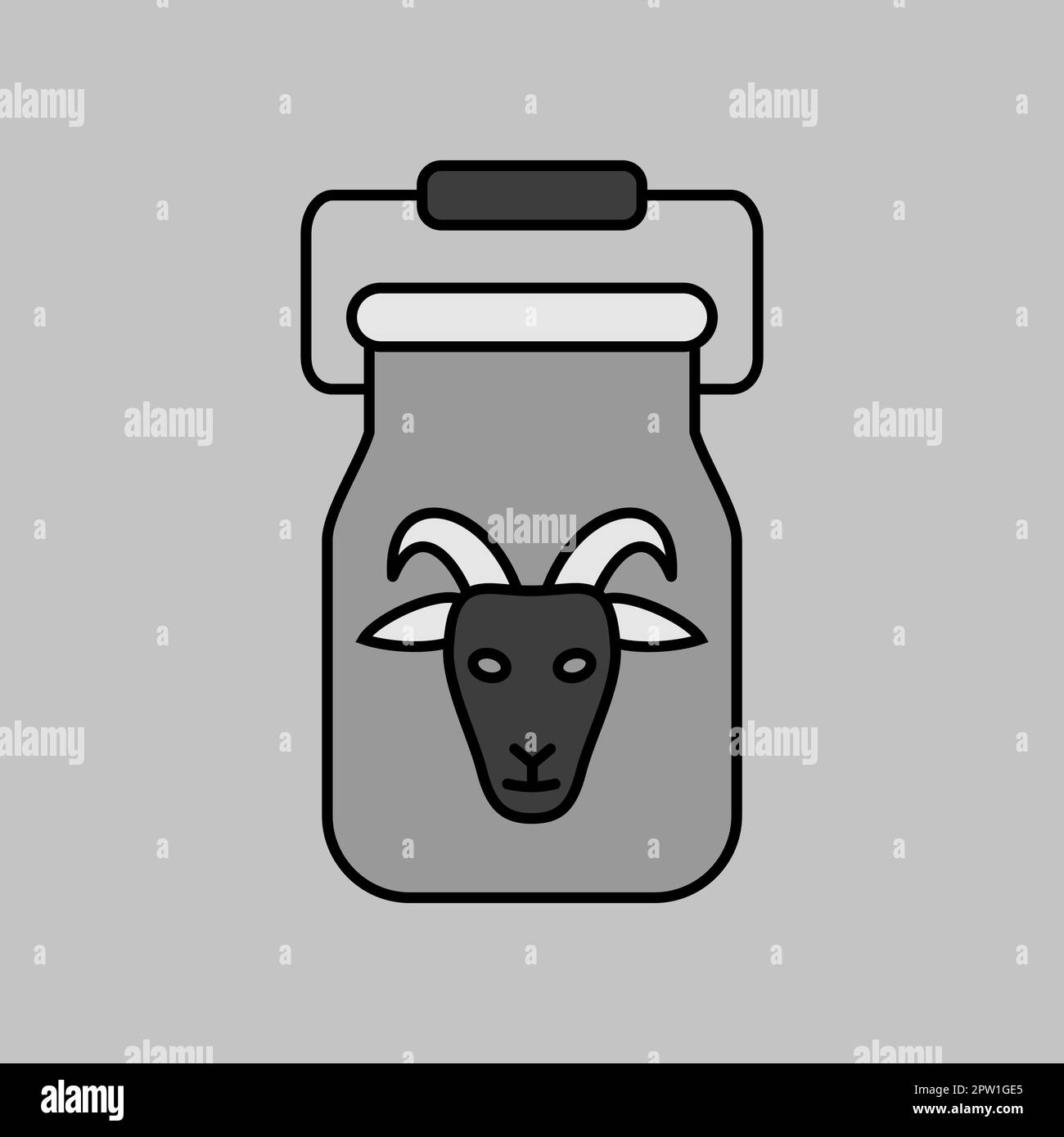 Goat milk can Black and White Stock Photos & Images - Alamy