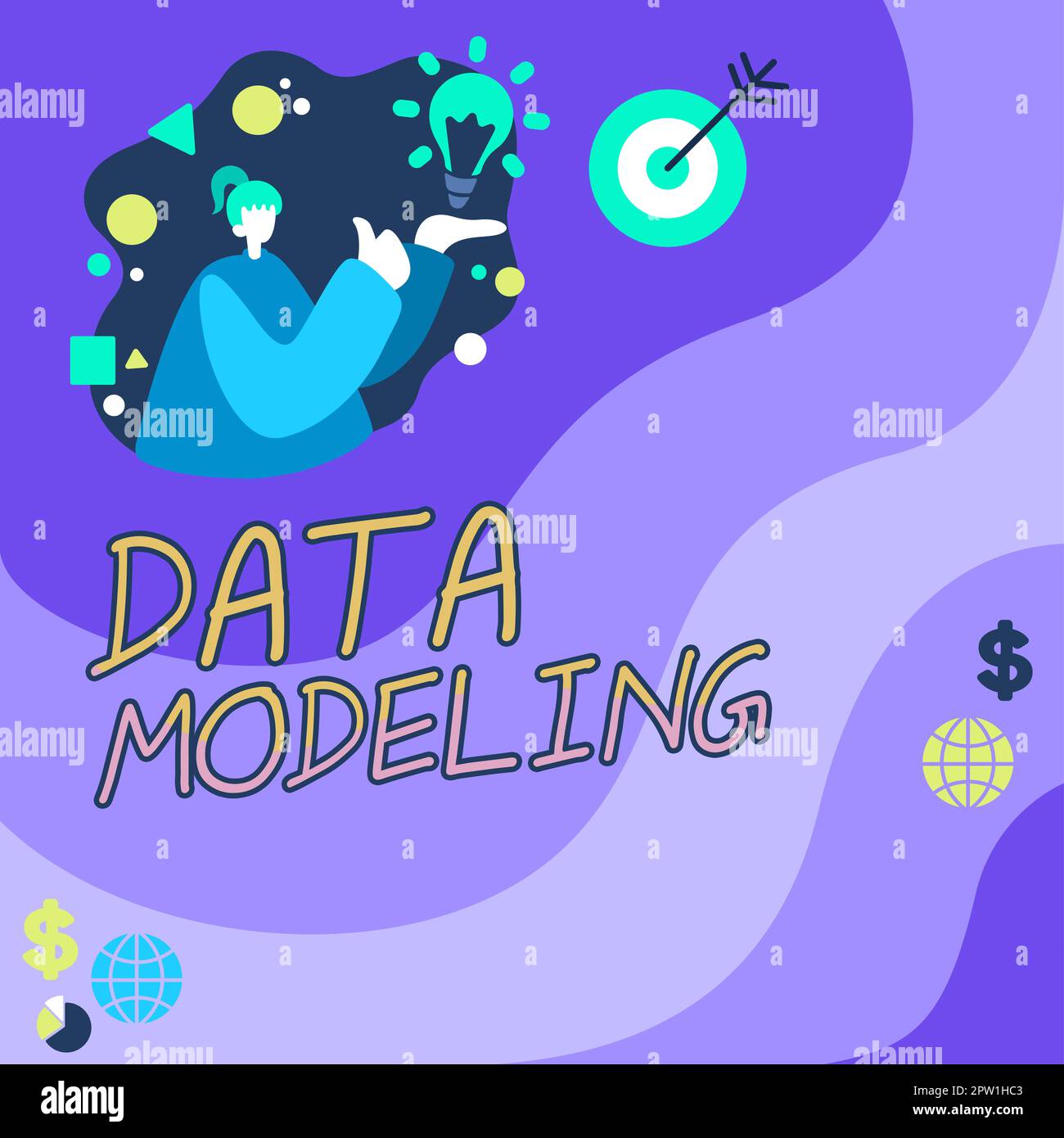 Text showing inspiration Data Modeling, Business concept process of ...