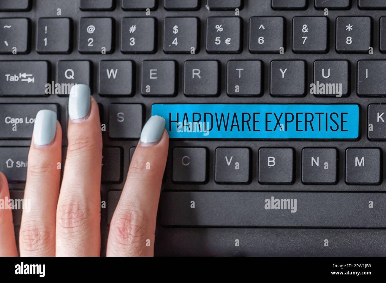 Text caption presenting Hardware Expertise, Word for machines and other ...