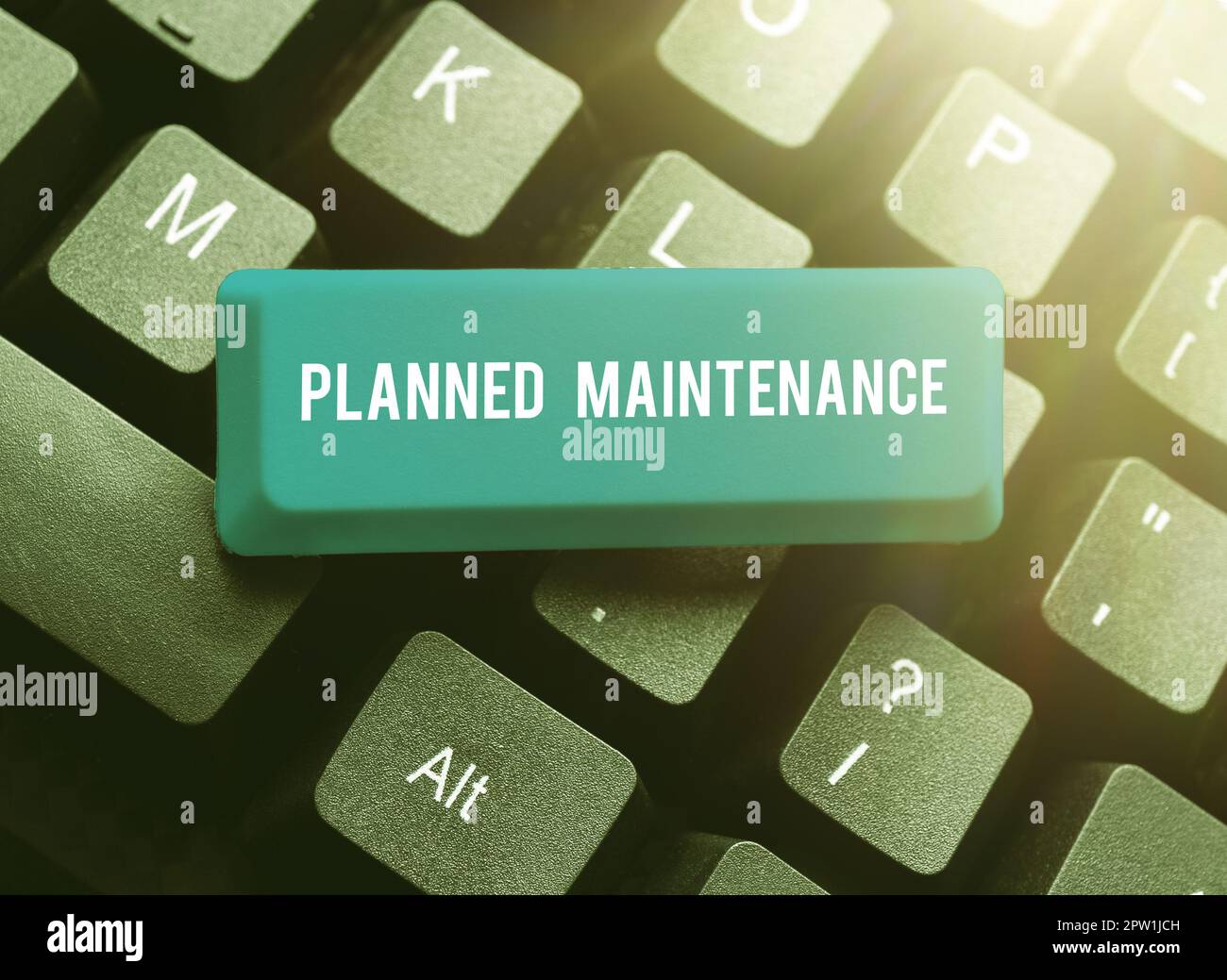 Sign displaying Planned Maintenance, Business idea Check ups to be done ...