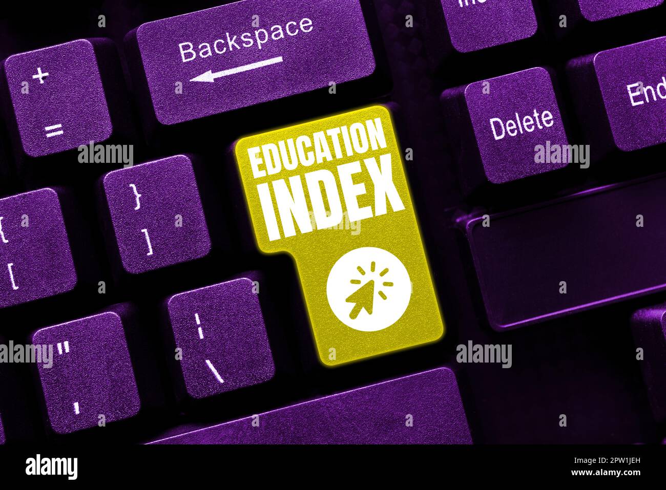 Conceptual display Education Index, Conceptual photo aiming to meet ...