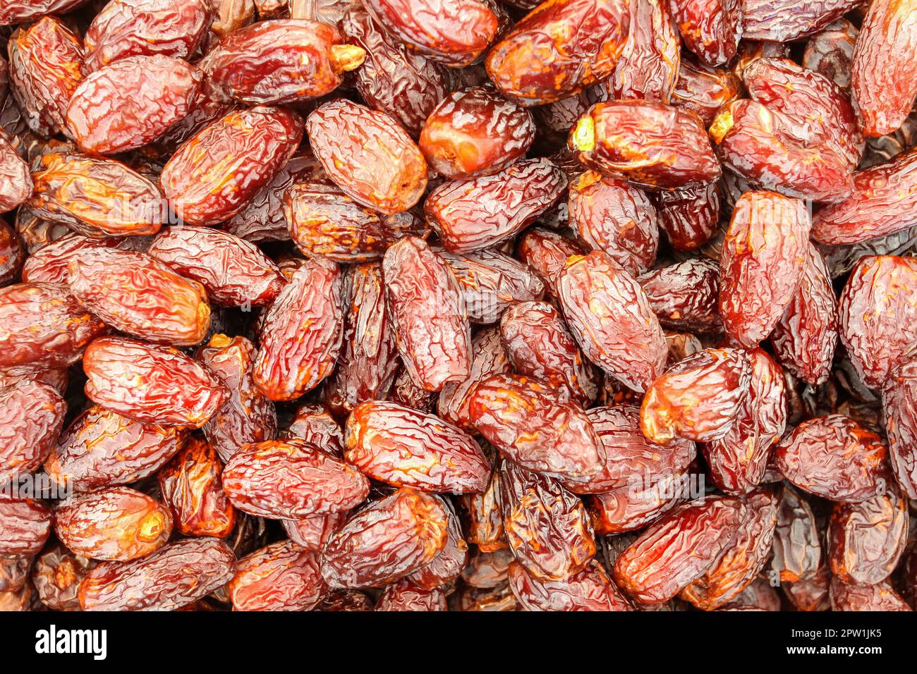 Dried dates displayed on food market. Kyrenia, Norhtern Cyprus Stock ...