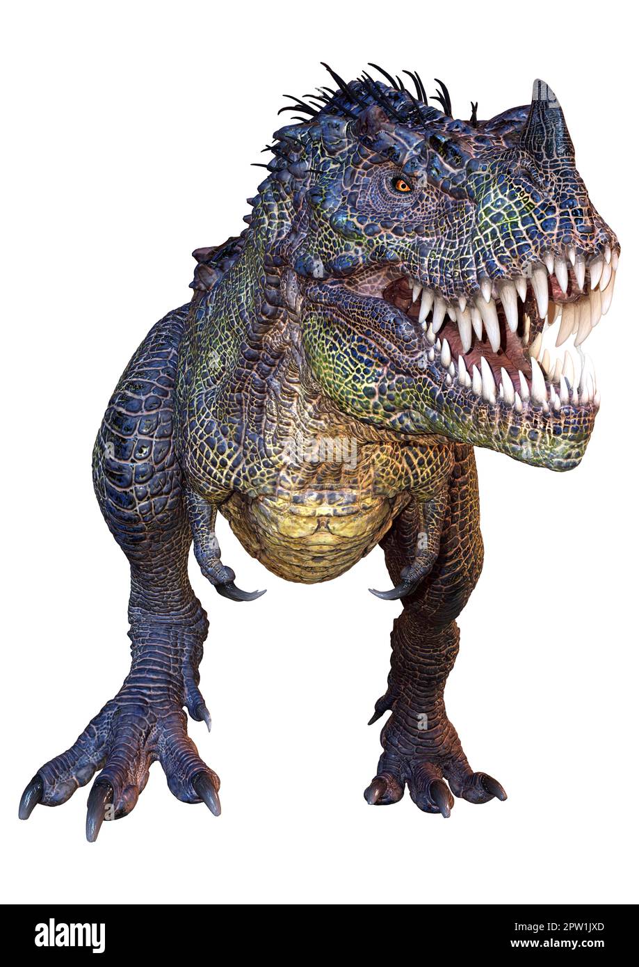 3D rendering of a fantasy dinosaur isolated on white background Stock ...