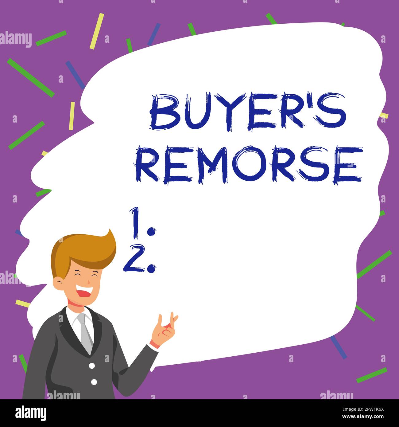 Conceptual display Buyer's Remorse, Word Written on a feeling of regret ...