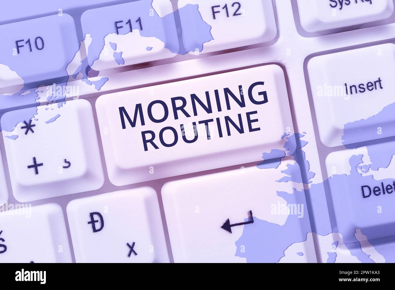 Text caption presenting Morning Routine, Business showcase initiation ...