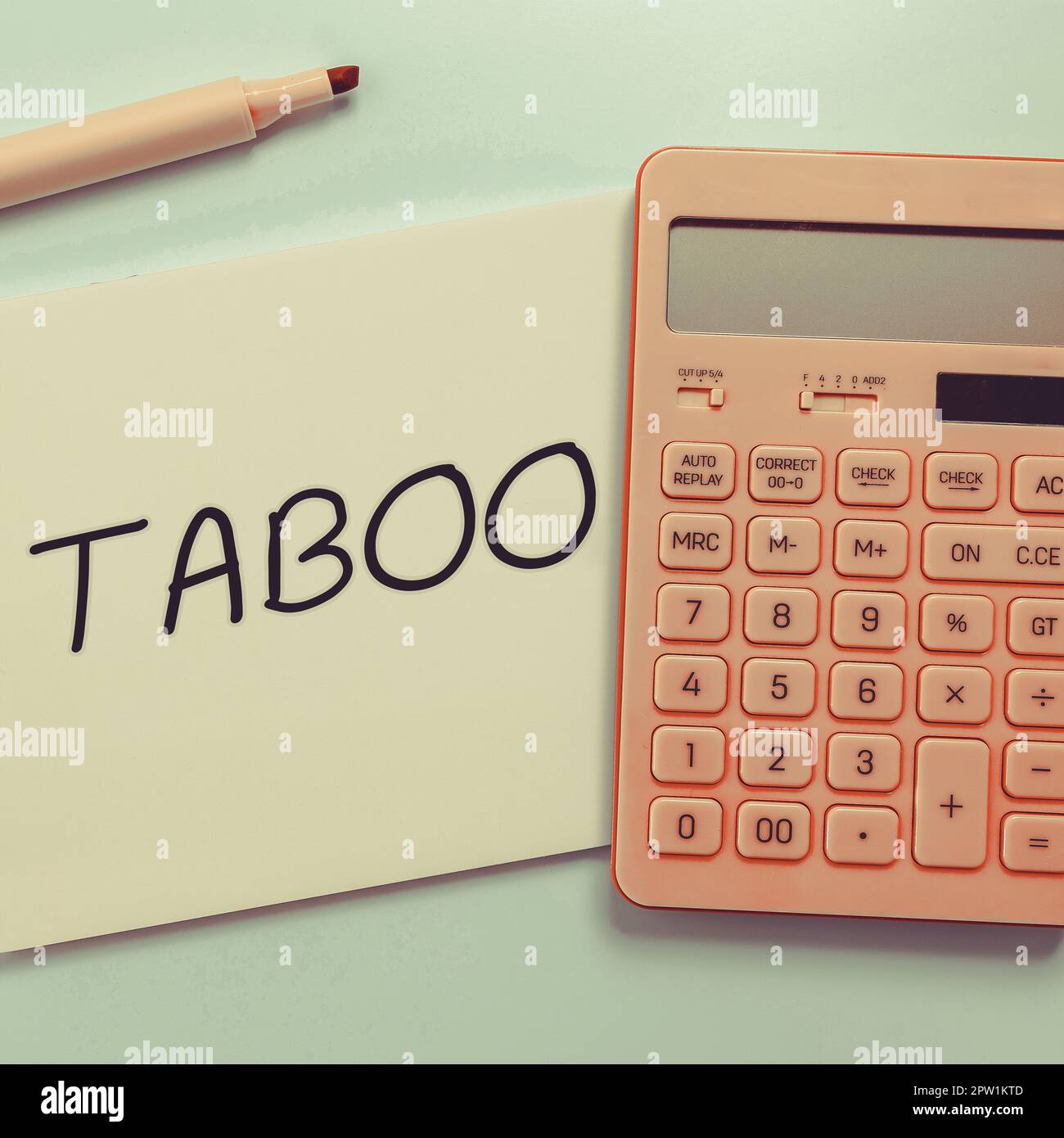 Text caption presenting Taboo, Internet Concept a social or religious ...