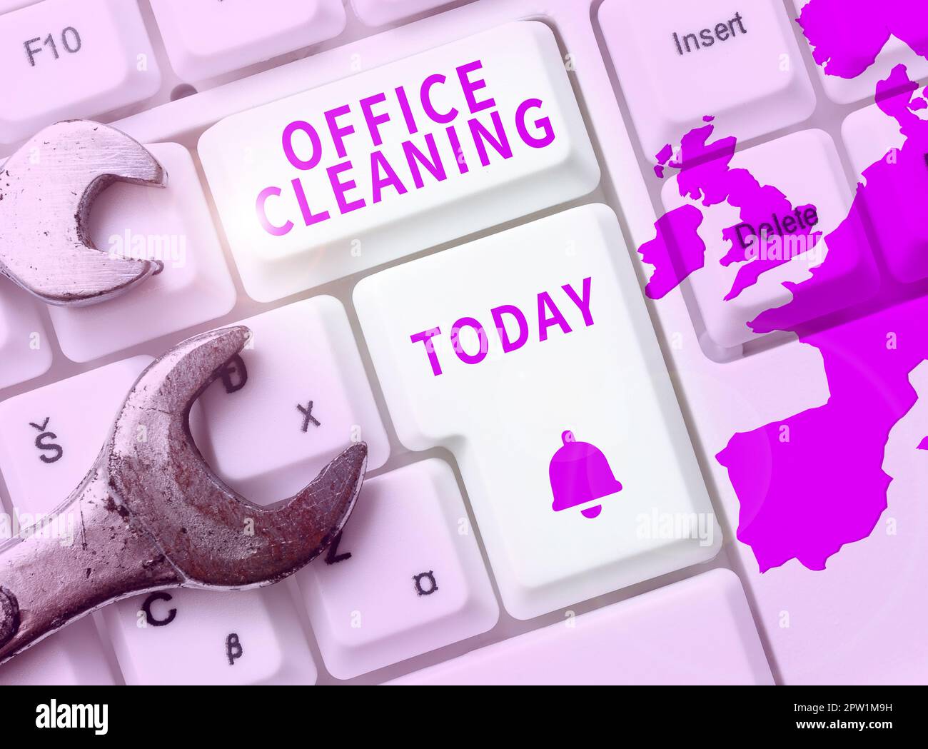 Text caption presenting Office Cleaning, Conceptual photo the action or ...
