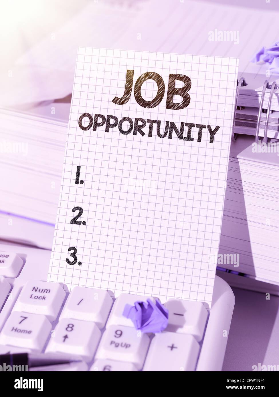 Writing displaying text Job Opportunity, Business overview an ...