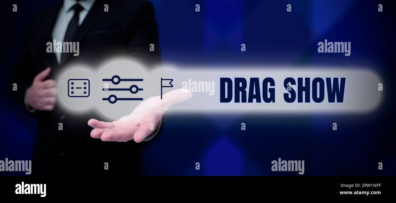 Conceptual display Drag Show, Concept meaning competitive event where ...