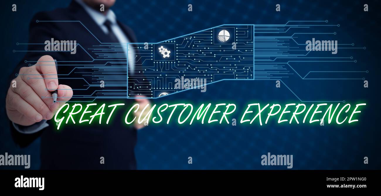 Inspiration showing sign Great Customer Experience, Business approach ...