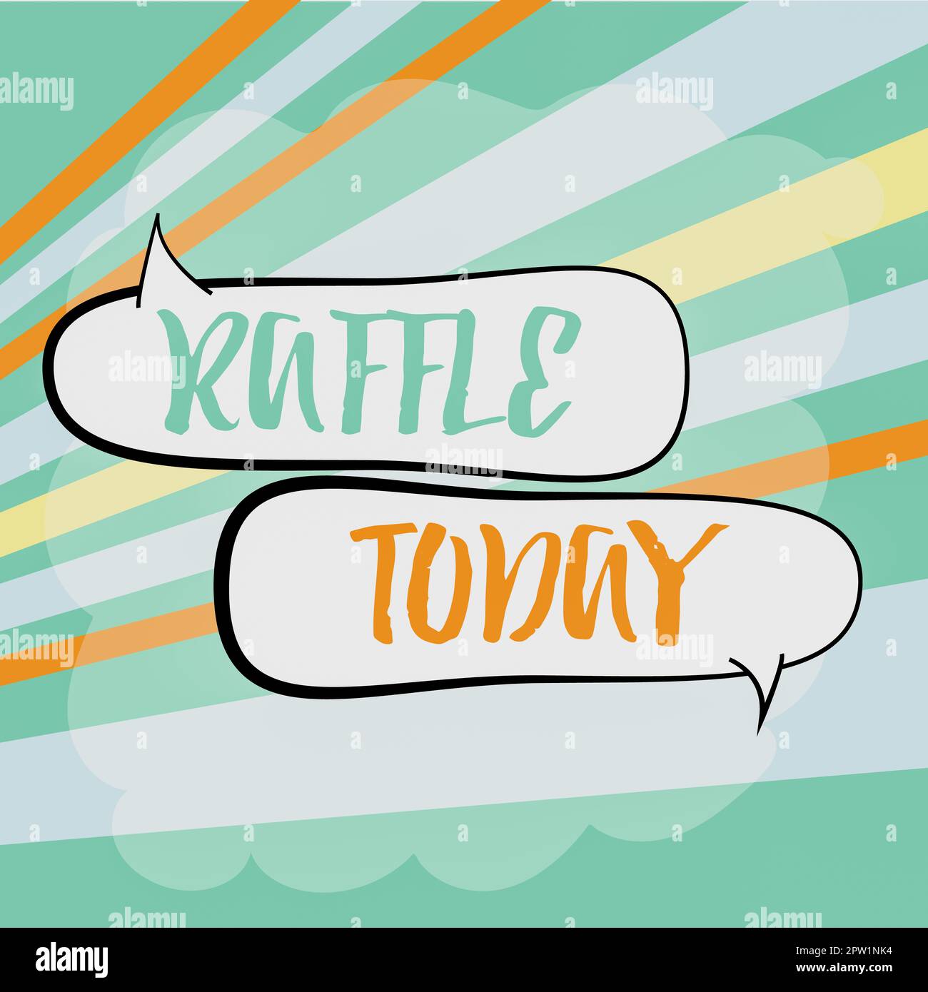 Text caption presenting Raffle, Business approach means of raising ...