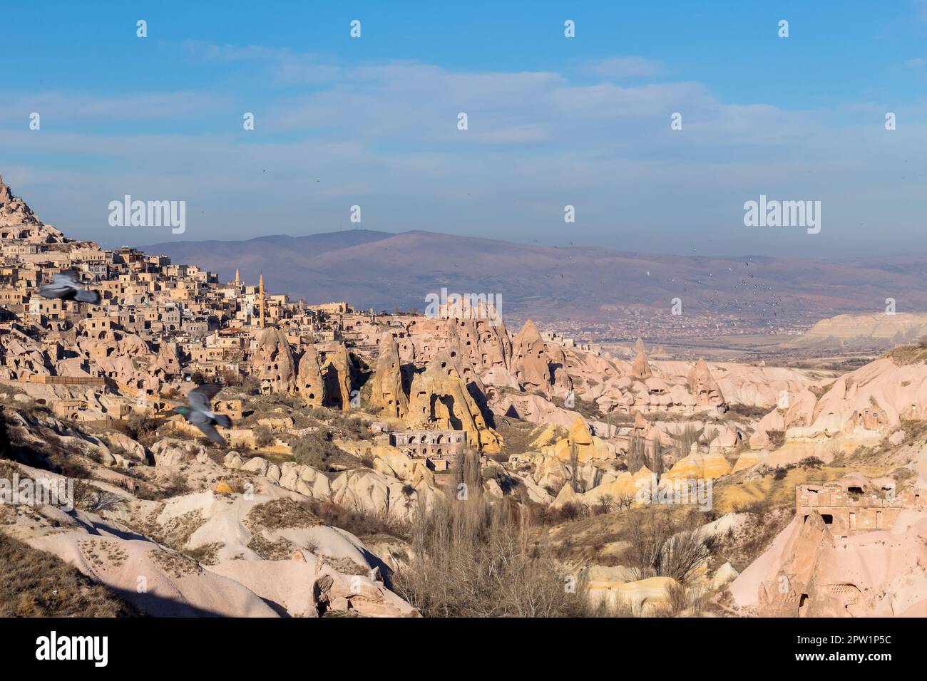 Amazing rocks in Zelve by night. Cappadocia Earth Pyramids. Goreme ...