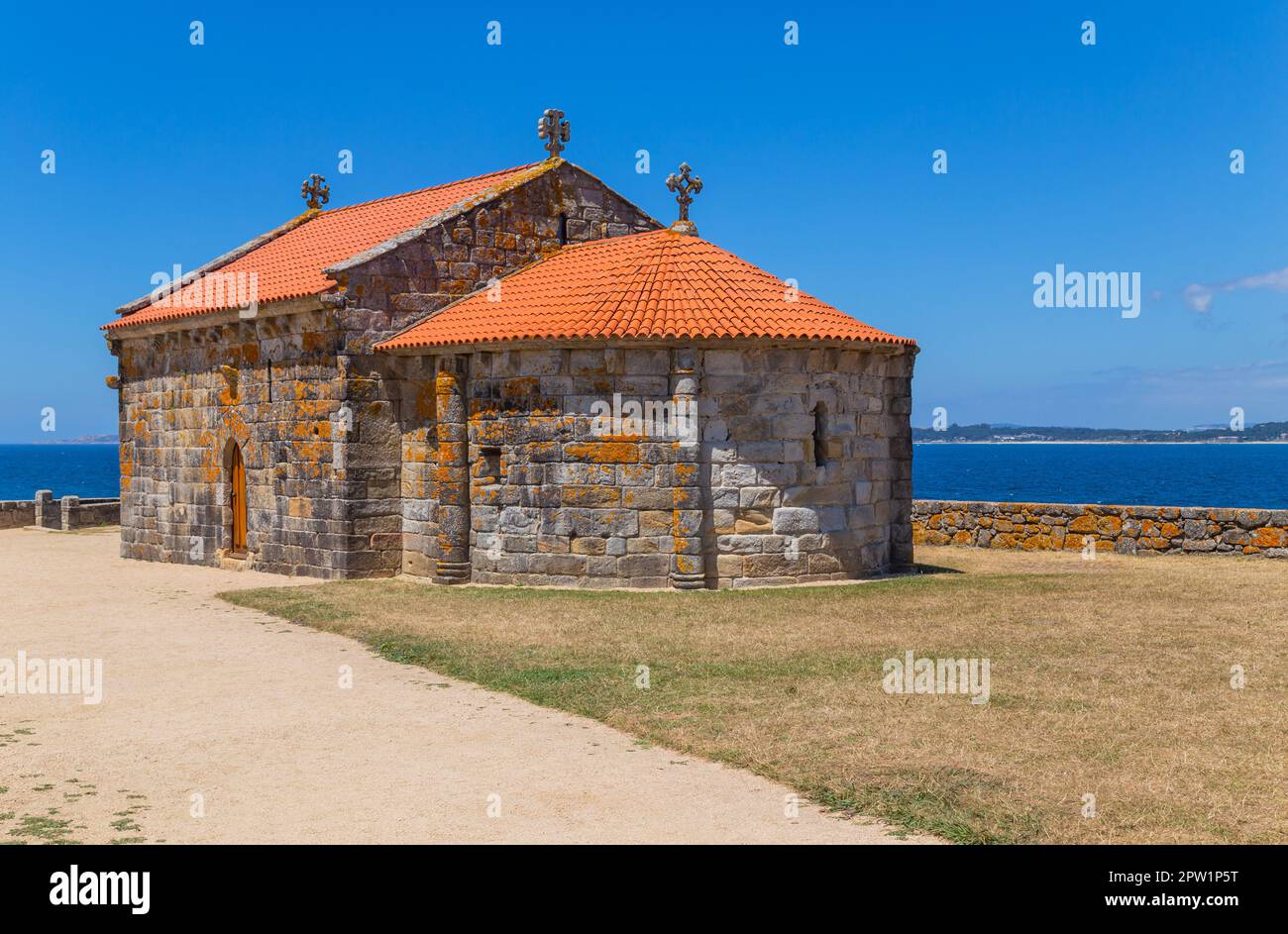 Ermida de Nosa Senora da Lanzada (church of Our Lady of Lanzada) in La ...