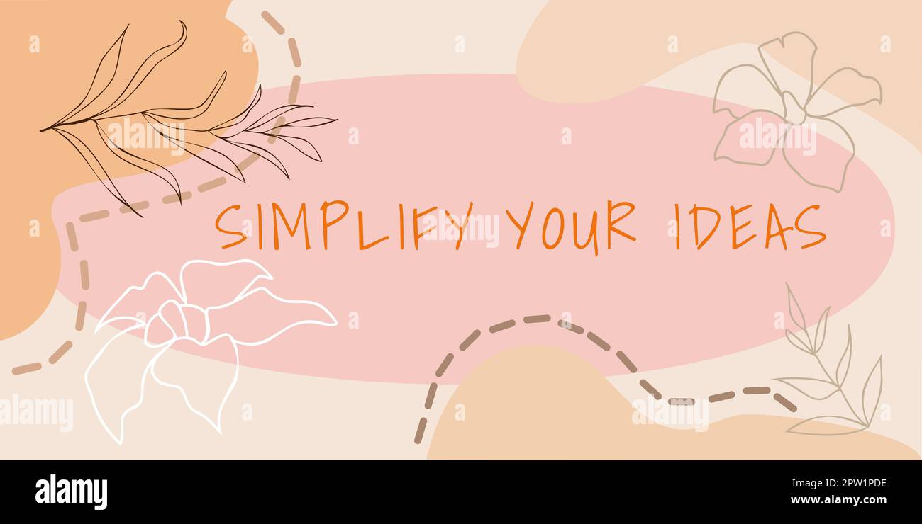 Text caption presenting Simplify Your Ideas, Business overview make ... Text caption presenting Simplify Your Ideas, Business overview make ...