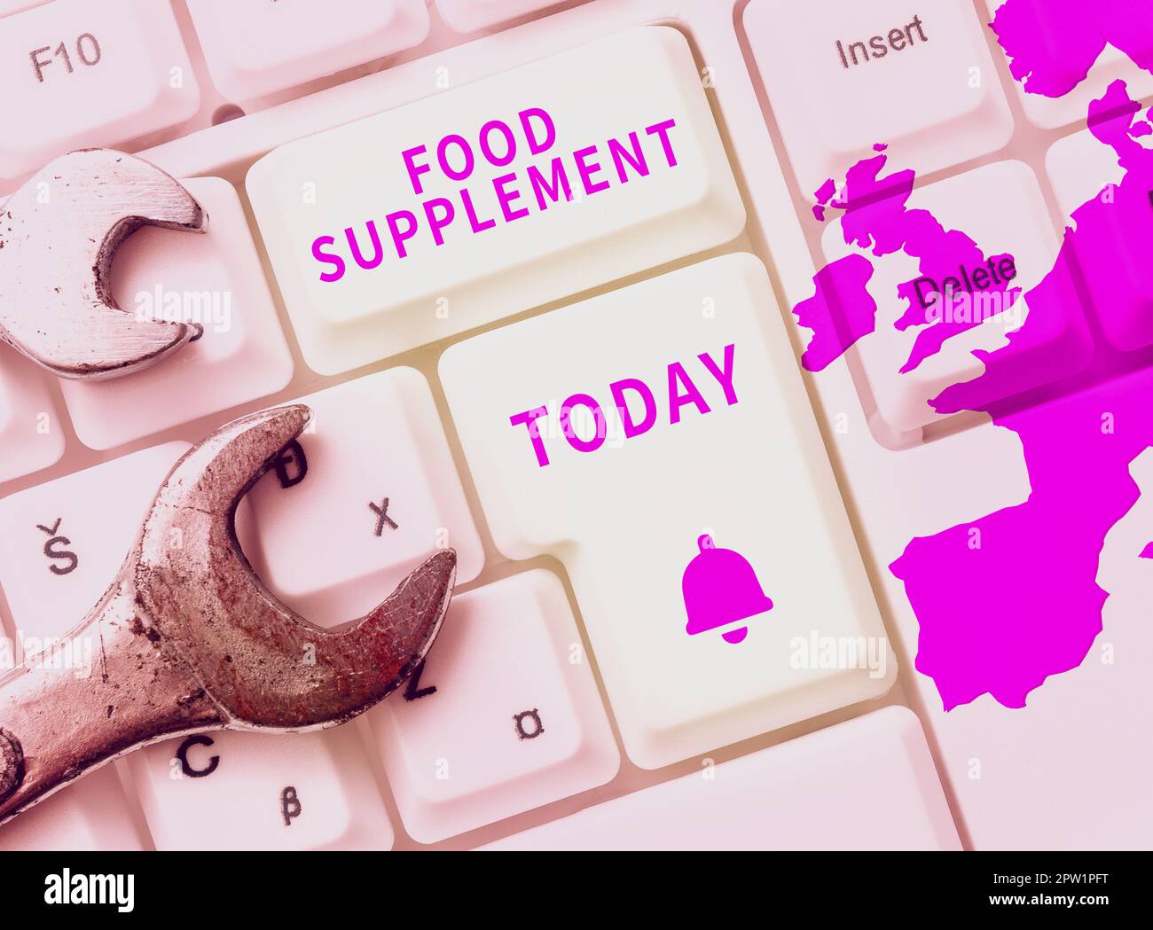 Sign displaying Food Supplement, Concept meaning Conditions and ...