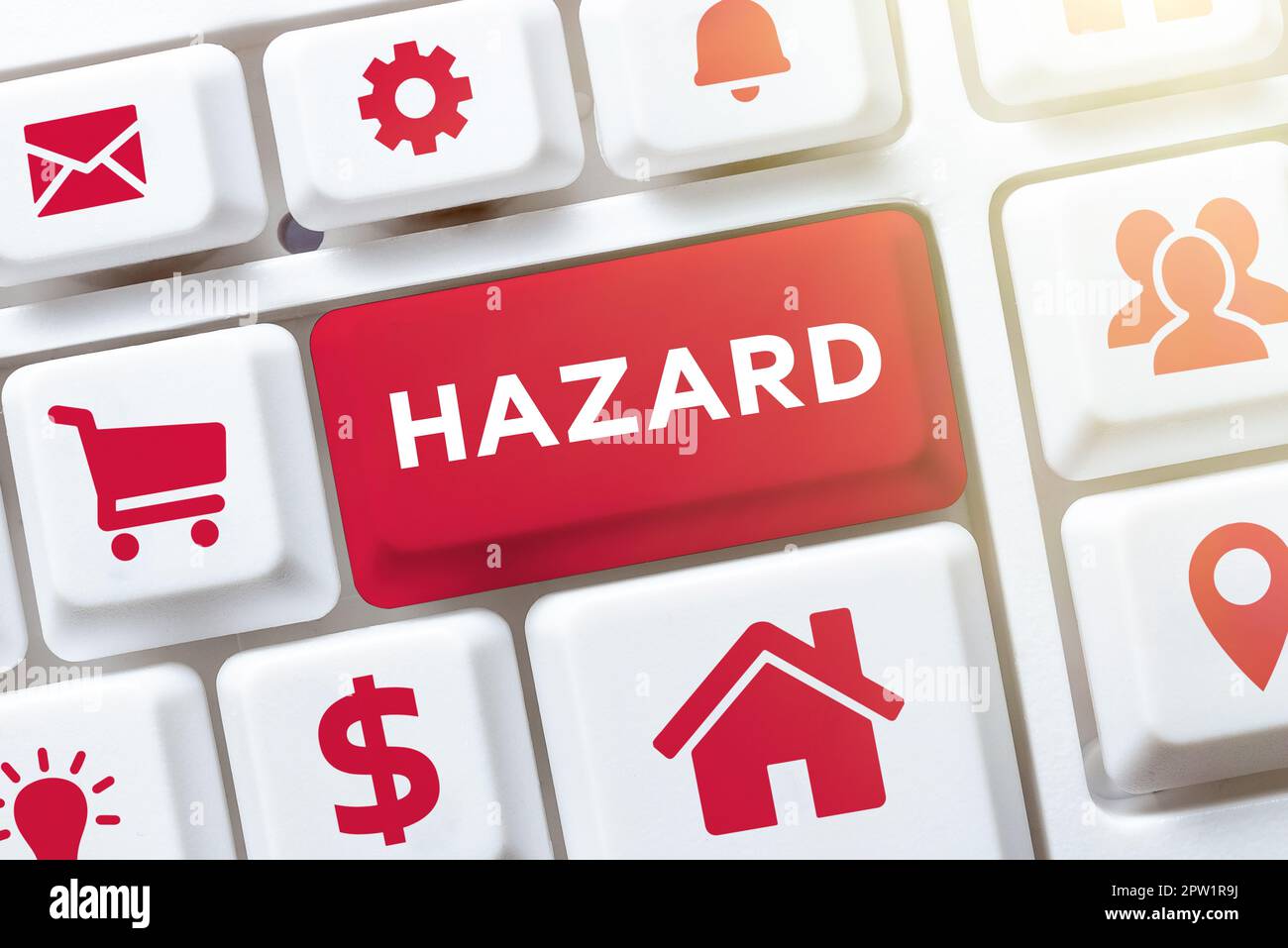 Sign displaying Hazard, Business concept account or statement ...