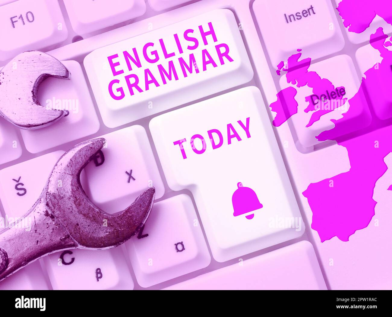 Text caption presenting English Grammar, Word for courses cover all ...