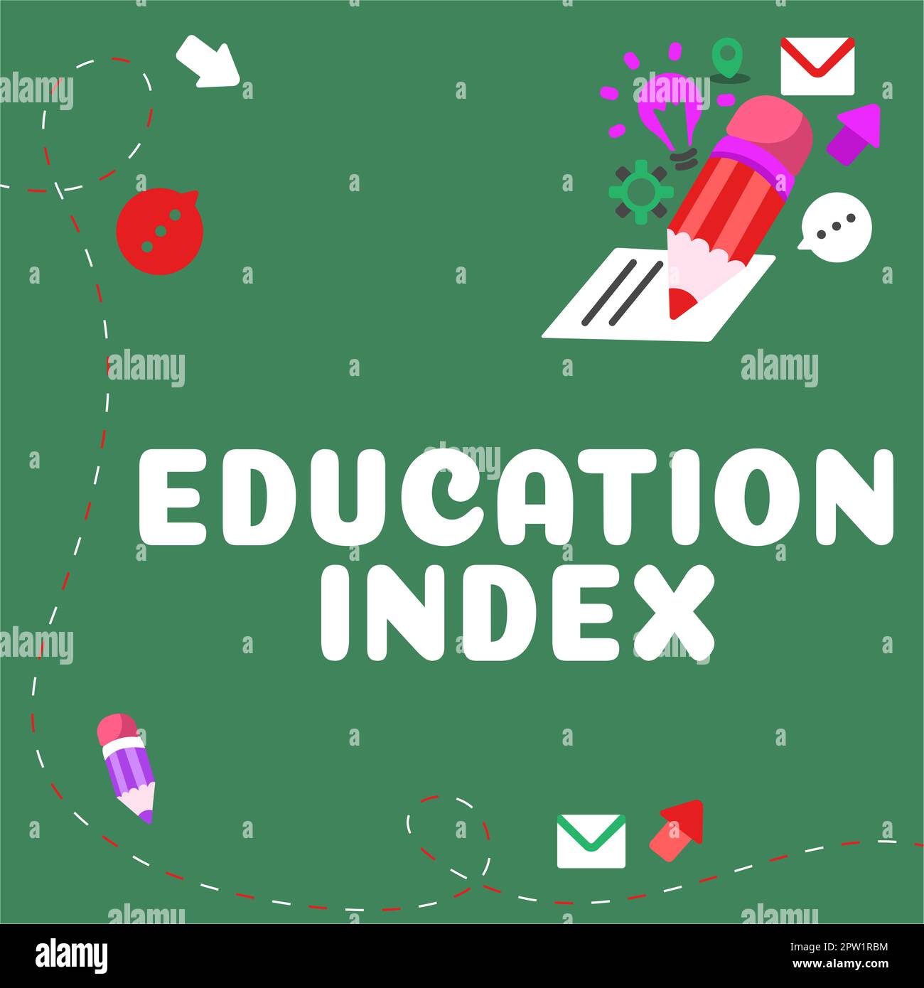 Handwriting text Education Index, Business showcase aiming to meet ...