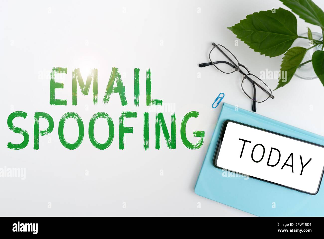 Text caption presenting Email Spoofing, Business concept secure the ...
