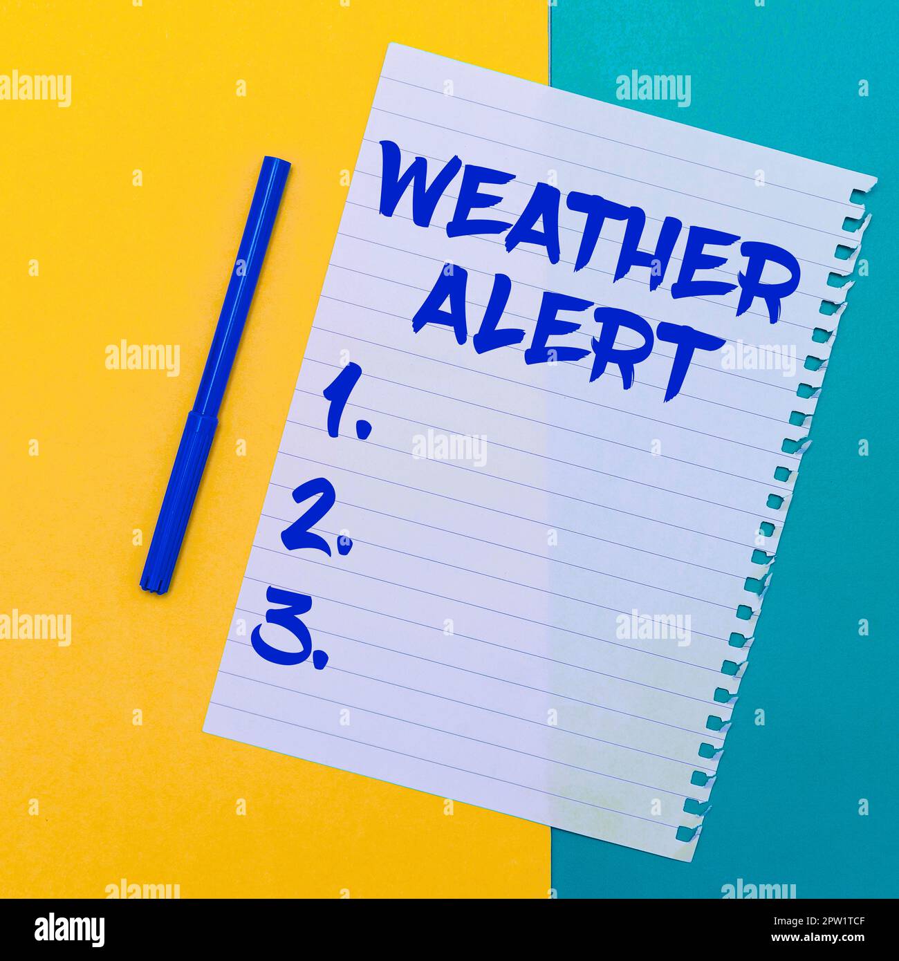 Conceptual caption Weather Alert, Conceptual photo urgent warning on ...