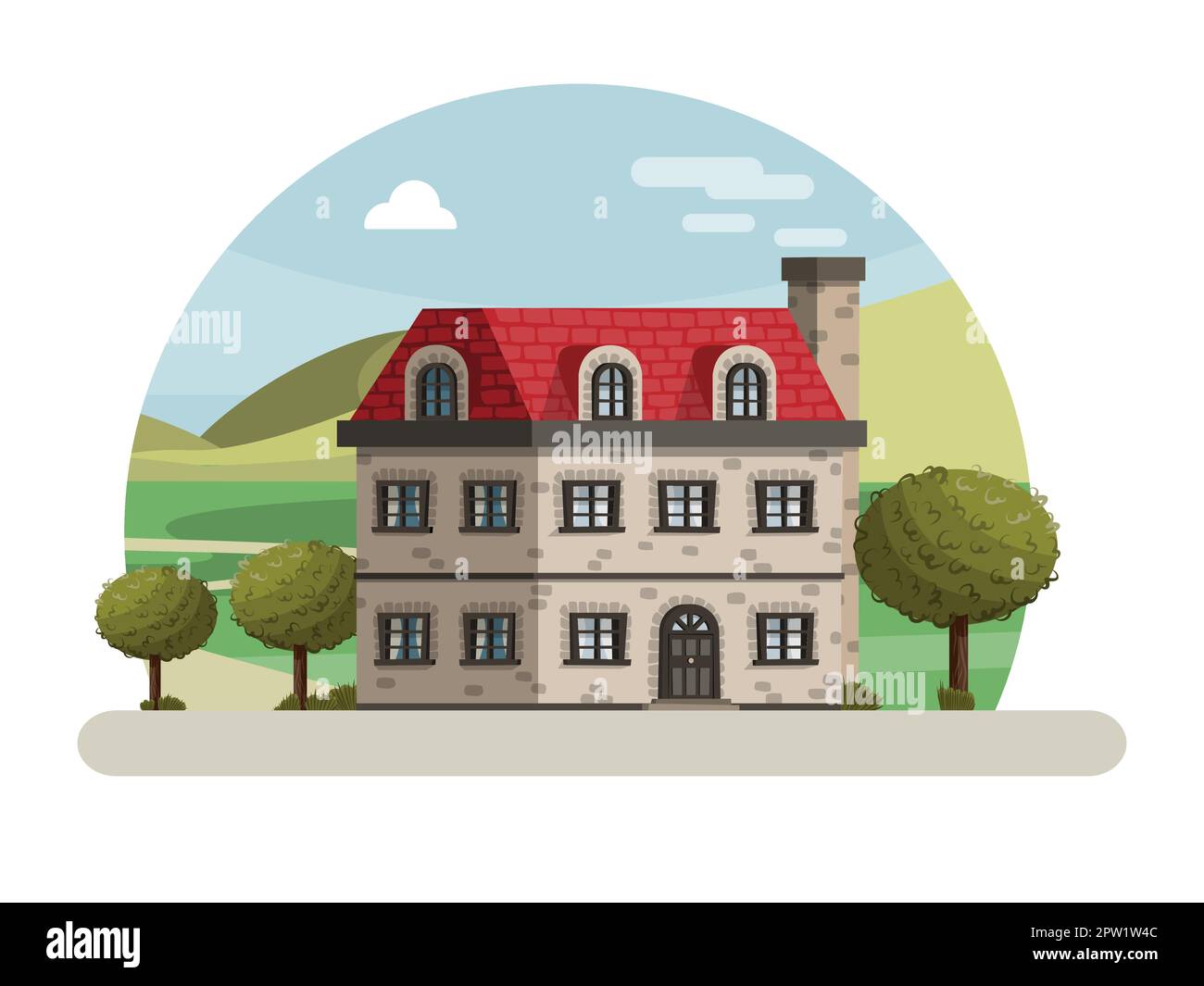 Story village Stock Vector Images - Alamy