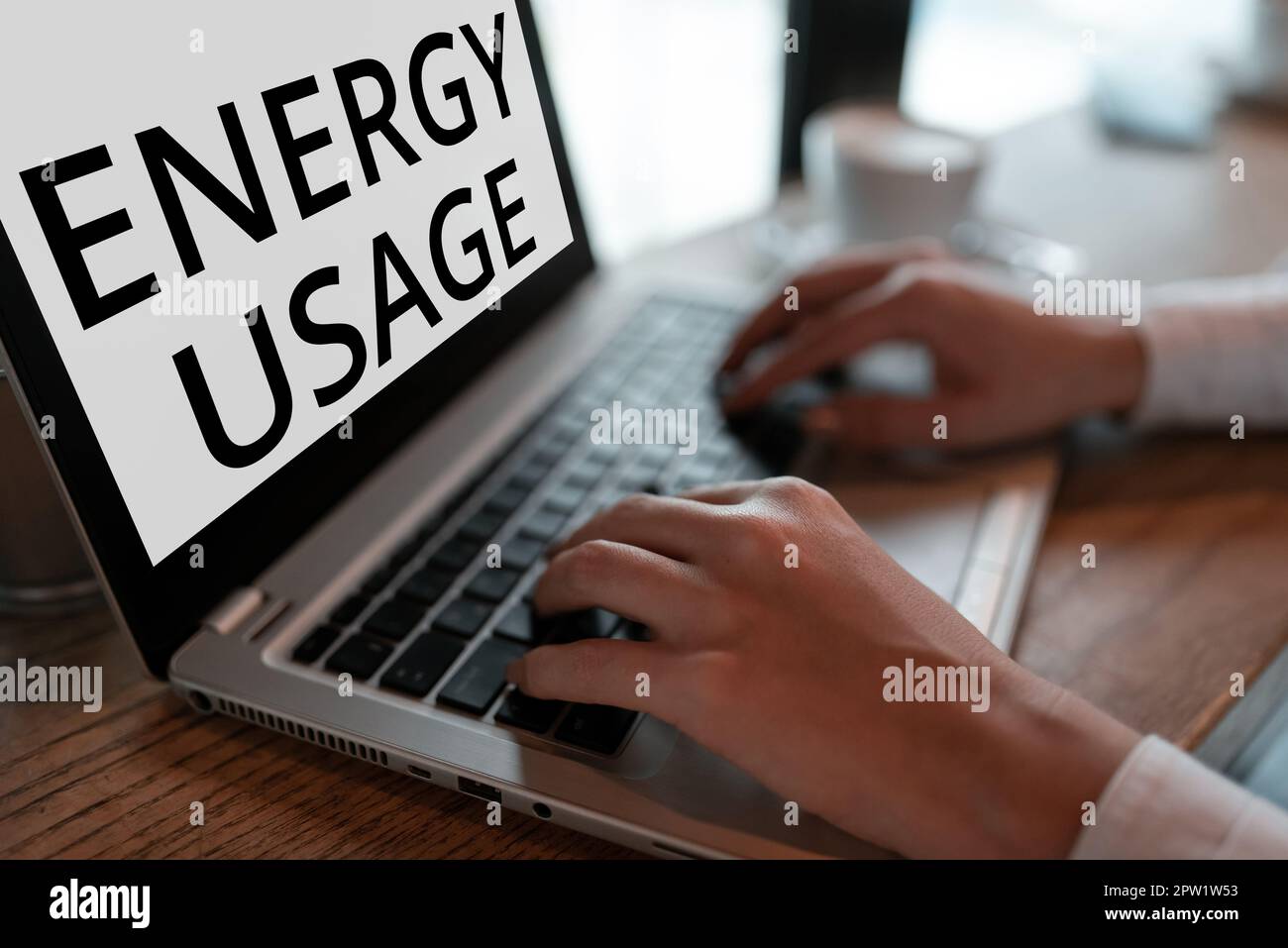 Hand writing sign Energy Usage, Concept meaning Amount of energy ...