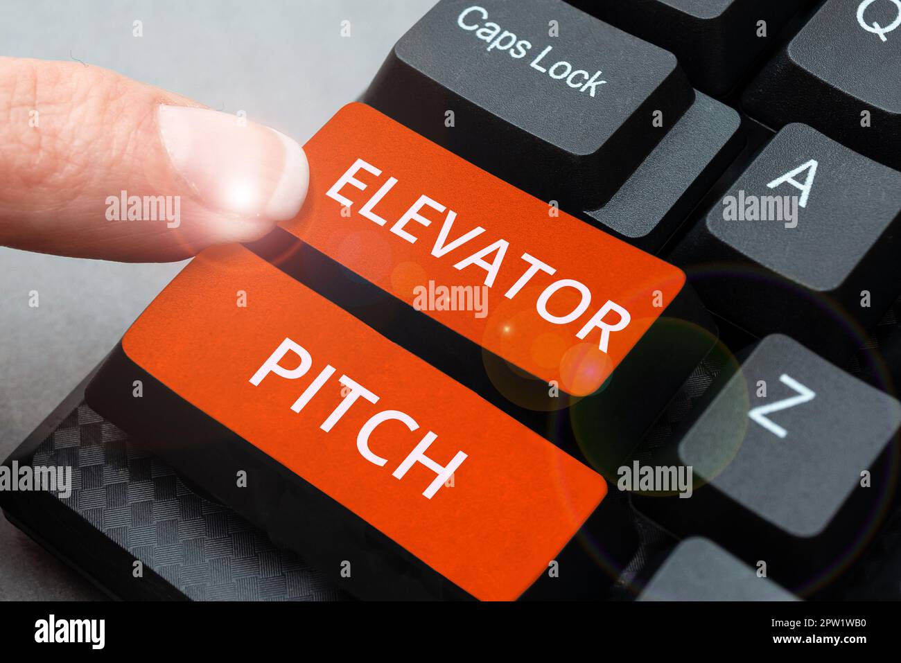 Conceptual caption Elevator Pitch, Business approach A persuasive sales ... Conceptual caption Elevator Pitch, Business approach A persuasive sales ...