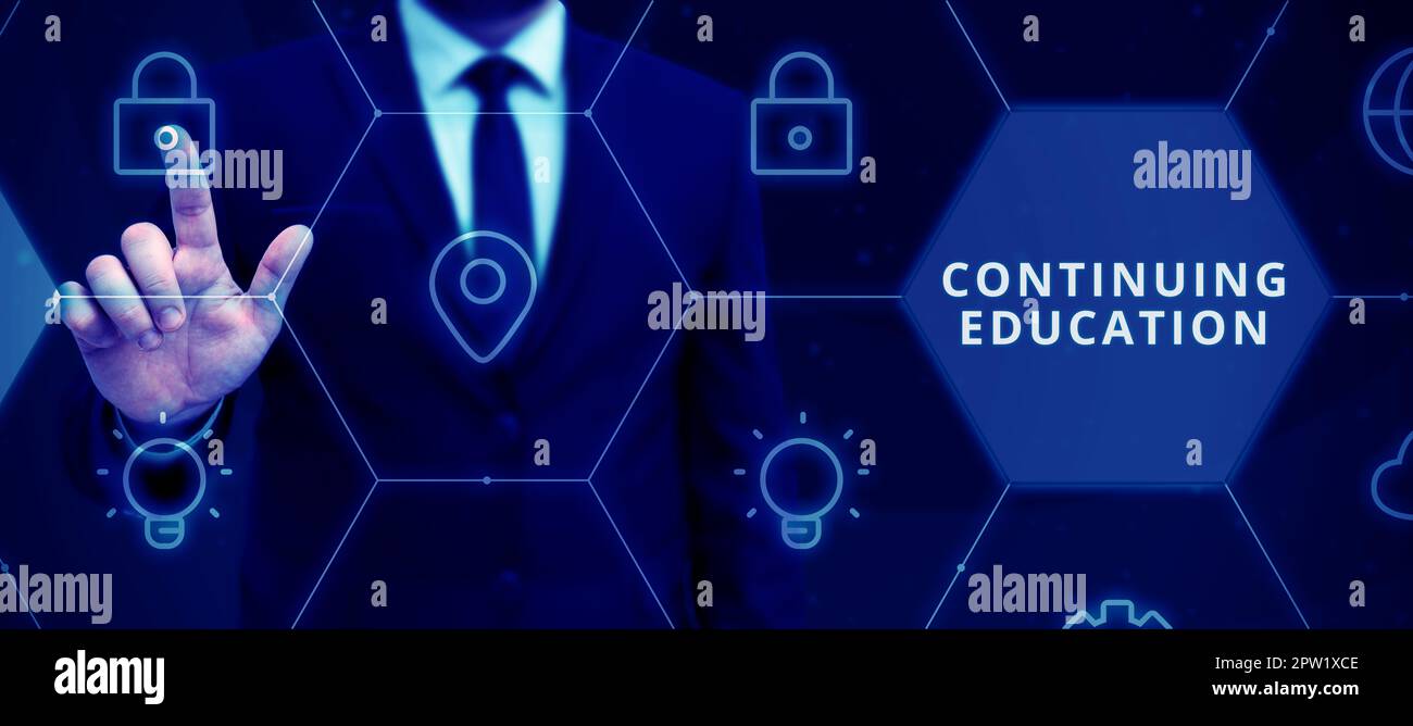 Conceptual display Continuing Education, Business showcase Continued ...